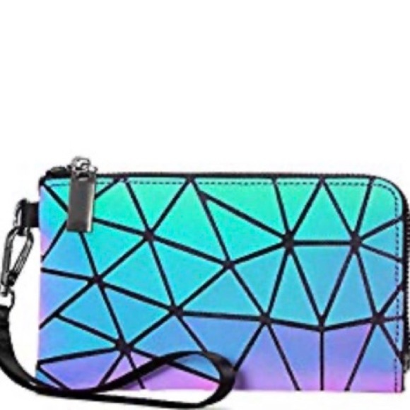 Bags | Luminous Geometric Zip Wallet | Poshmark